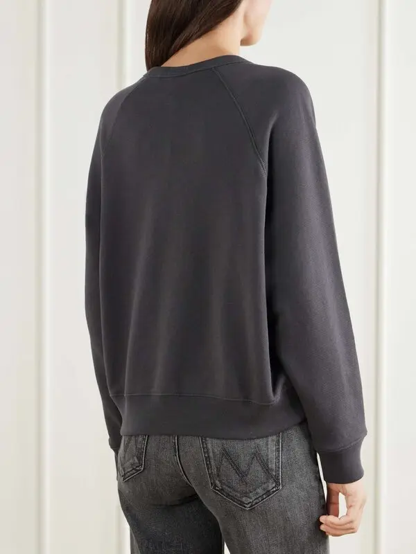 MOTHER The Concert Printed Cotton Sweatshirt