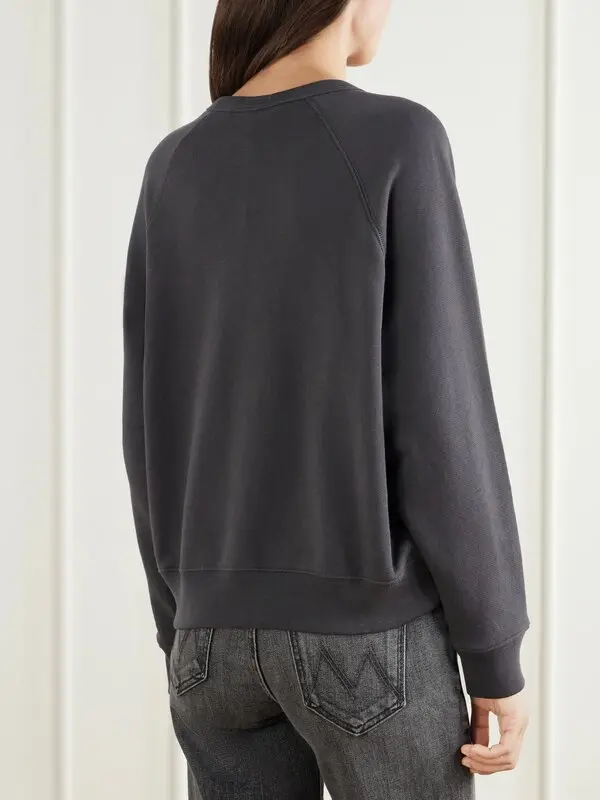 MOTHER The Concert Printed Cotton Sweatshirt