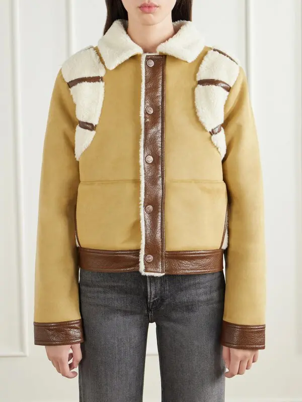 MOTHER The Tripper Puffer Plush-trimmed Jacket - Brown