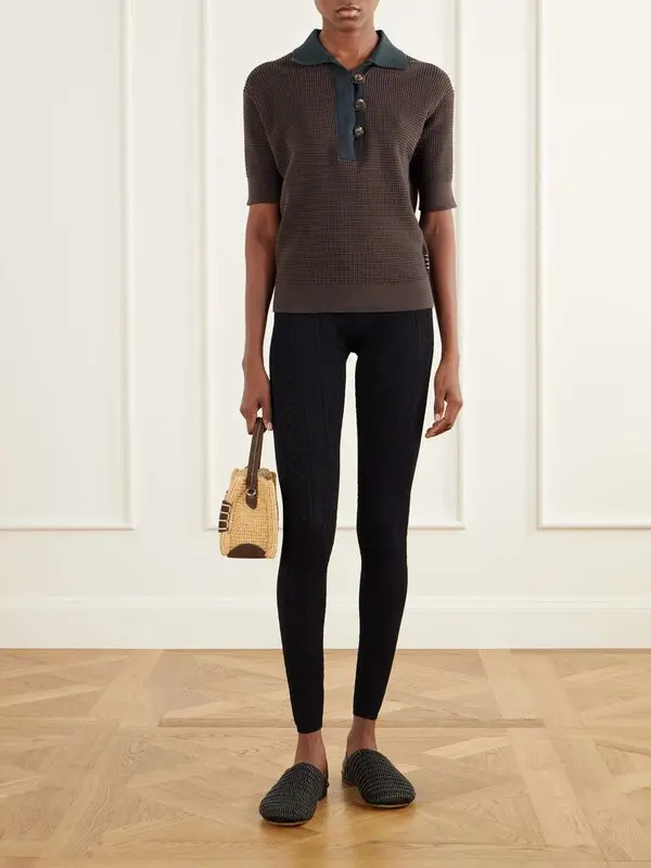 JW Anderson Pointelle-knit Stretch-jersey Leggings