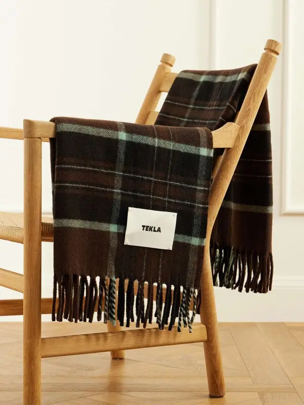 TEKLA Checked Wool Throw