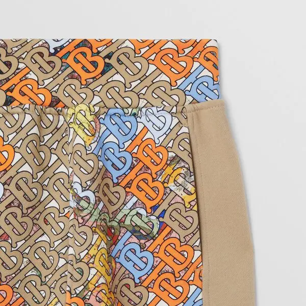 Burberry Monogram Map-print Cotton Track Trousers