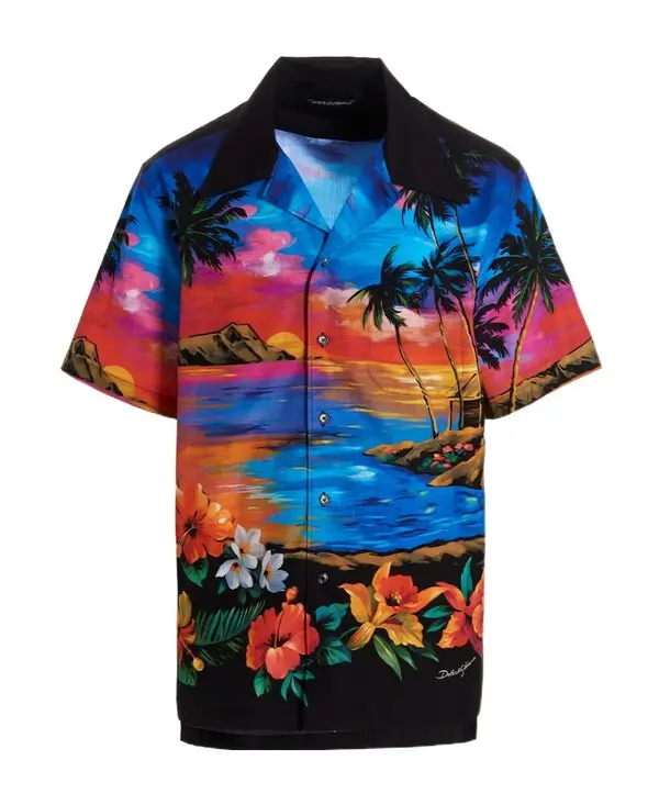 Dolce & Gabbana Dolce Gabbana Hawaii Graphic Printed Shirt