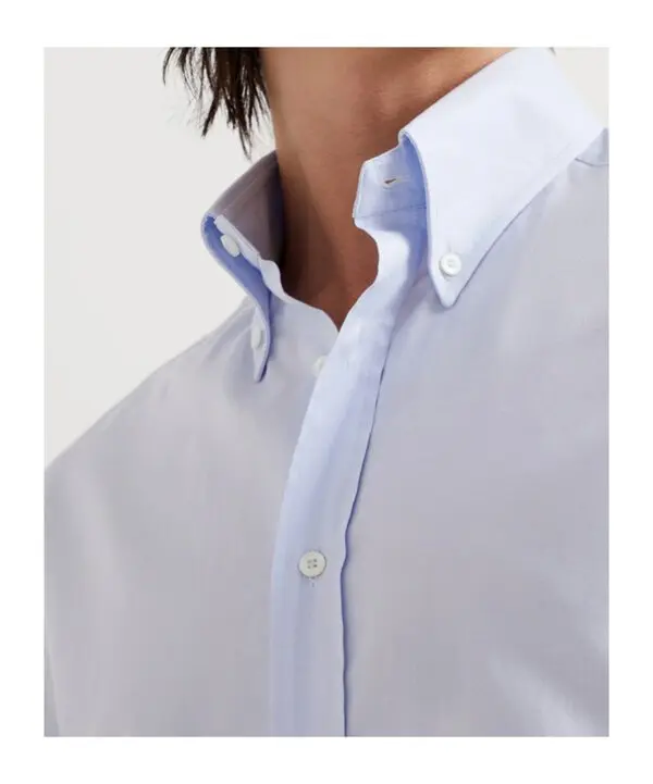 Brunello Cucinelli Button Down Oxford Slim Fit Shirt