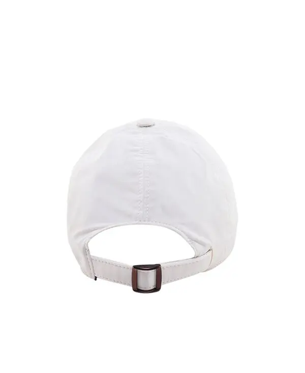 Brunello Cucinelli Logo Embroidered Curved Hem Cap - White