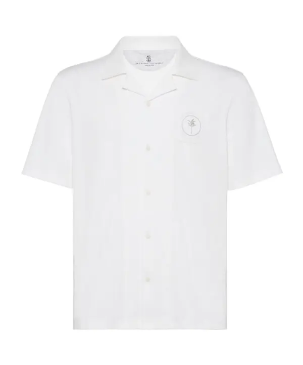 Brunello Cucinelli Logo-print Cotton Shirt