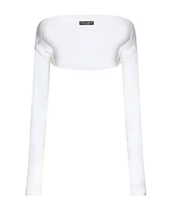Dolce & Gabbana Satin-finish Bolero - White