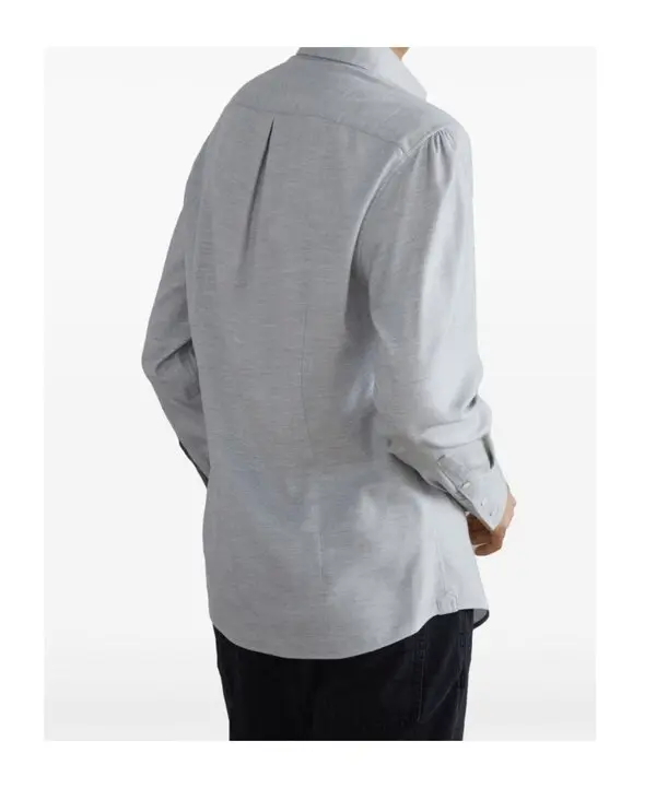 Brunello Cucinelli Plain Long-sleeved Buttoned Shirt