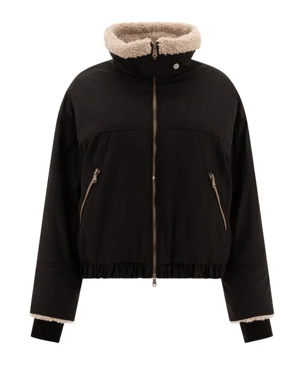 Brunello Cucinelli Zipped Padded Bomber Jacket