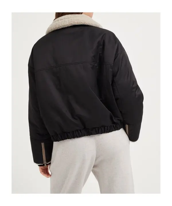 Brunello Cucinelli Zipped Padded Bomber Jacket