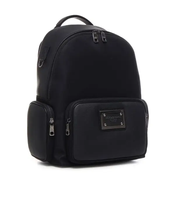 Dolce & Gabbana Dolce Gabbana Logo Plaque Zipped Backpack