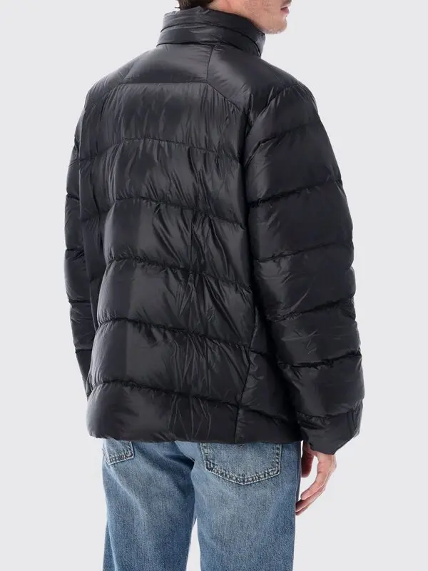 Patagonia Fitz Roy Quilted Nylon Puffer Jacket With High Collar - Black