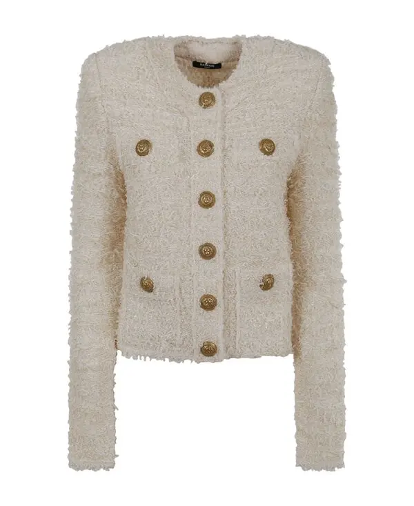 Balmain Button-up Tweed Jacket
