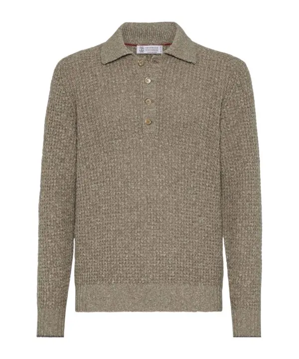Brunello Cucinelli Polo-collar Long-sleeved Jumper