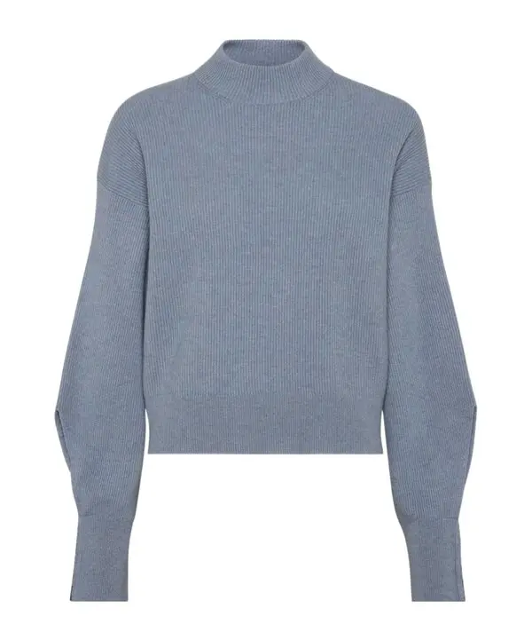 Brunello Cucinelli Monile Embellished Ribbed Jumper