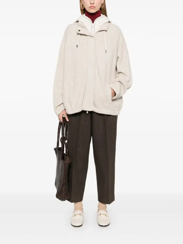 Brunello Cucinelli Hooded Knitted Jacket
