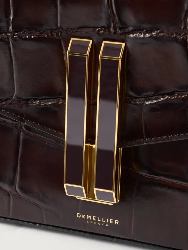 DEMELLIER The Vancouver Leather Clutch - Brown