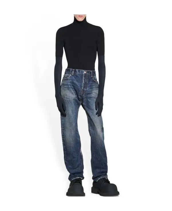 Balenciaga Faded Wide-leg Jeans