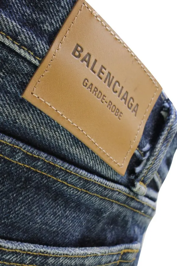Balenciaga Faded Wide-leg Jeans
