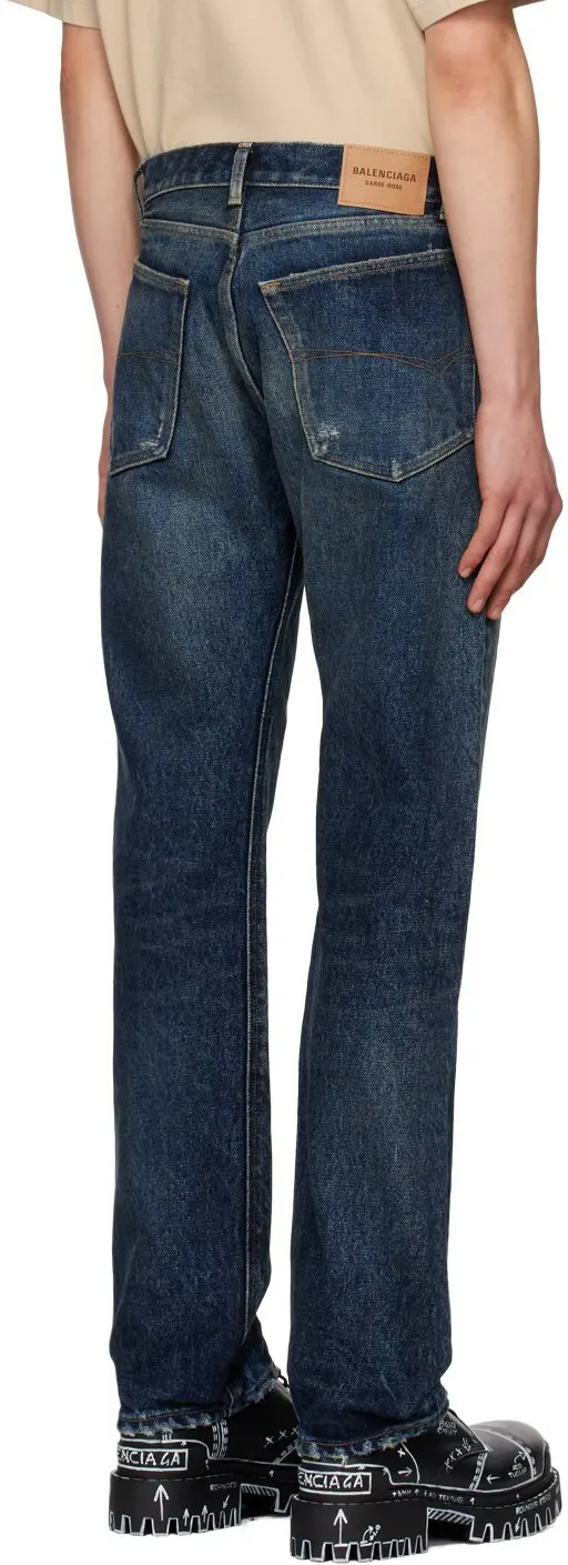 Balenciaga Faded Wide-leg Jeans