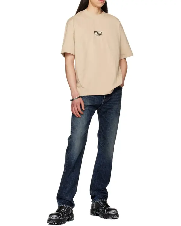 Balenciaga Faded Wide-leg Jeans