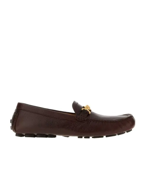 Versace Medusa Biggie Driving Loafers - Dark Brown
