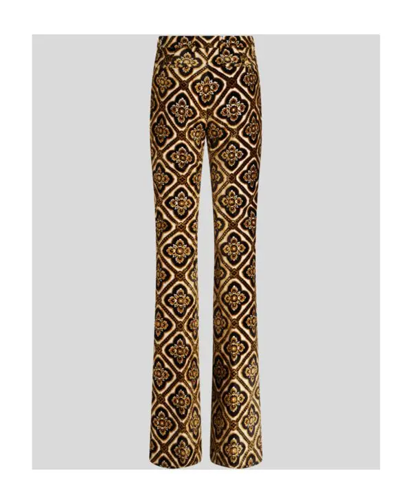 Etro Patterned Flared-leg Pants