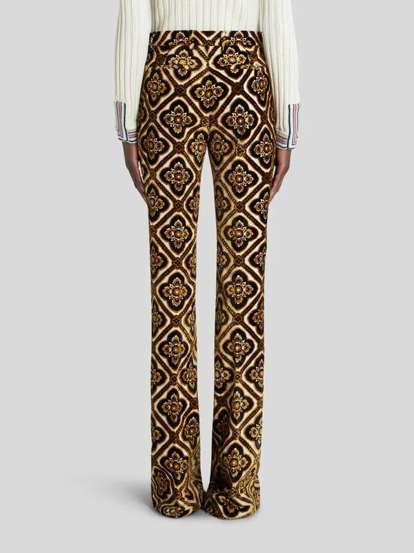 Etro Patterned Flared-leg Pants