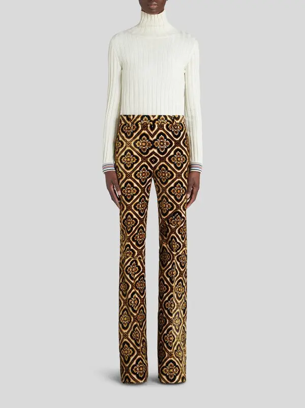 Etro Patterned Flared-leg Pants