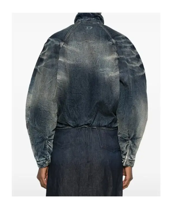 DIESEL® Faded-effect Raglan-sleeve Denim Jacket