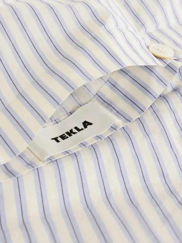 TEKLA Striped Organic Cotton-percale Queen Duvet Cover