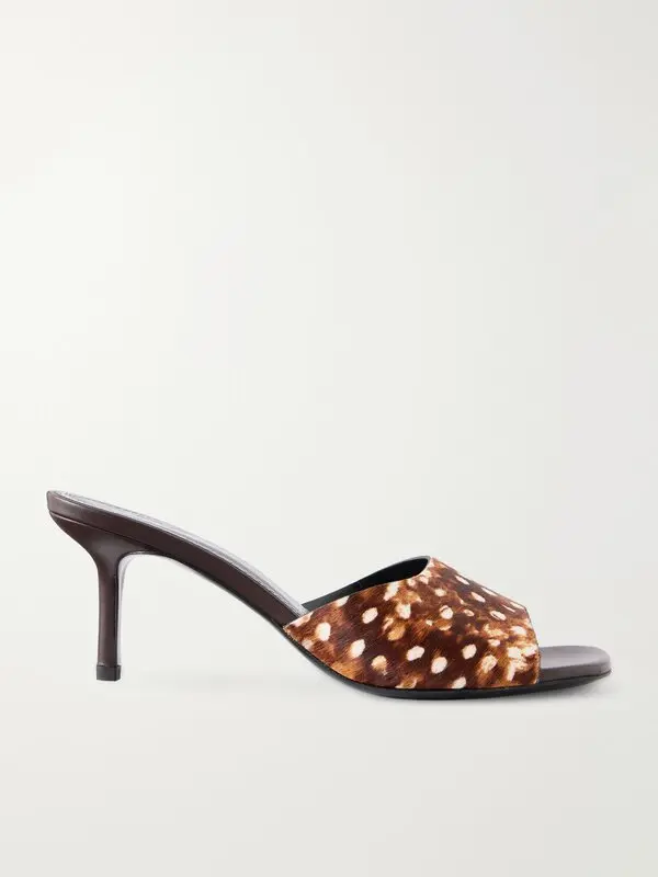 Staud Bea Calf Hair Mules - Brown