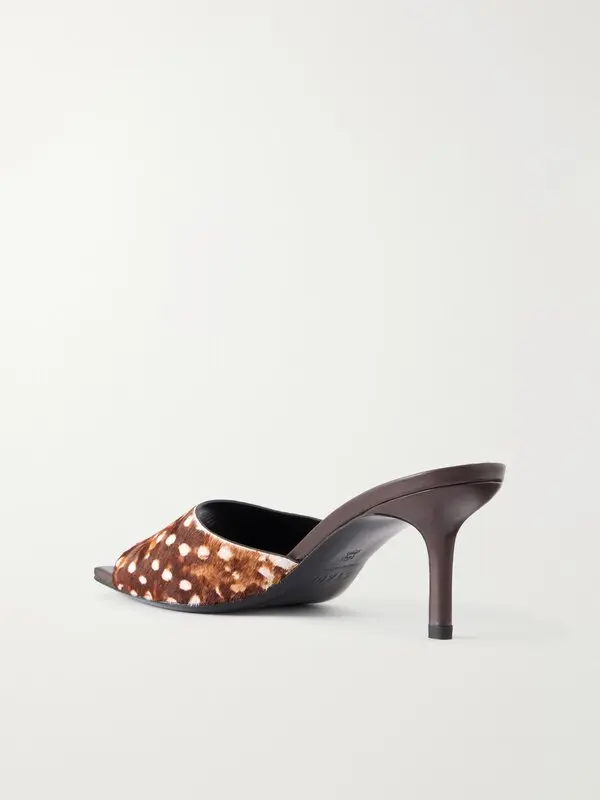 Staud Bea Calf Hair Mules - Brown