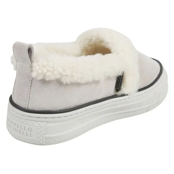 Brunello Cucinelli Almond Toe Slip-on Sneakers