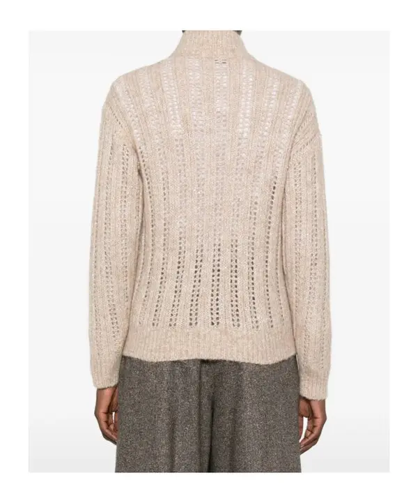 Peserico Open-knit Zip-up Cardigan
