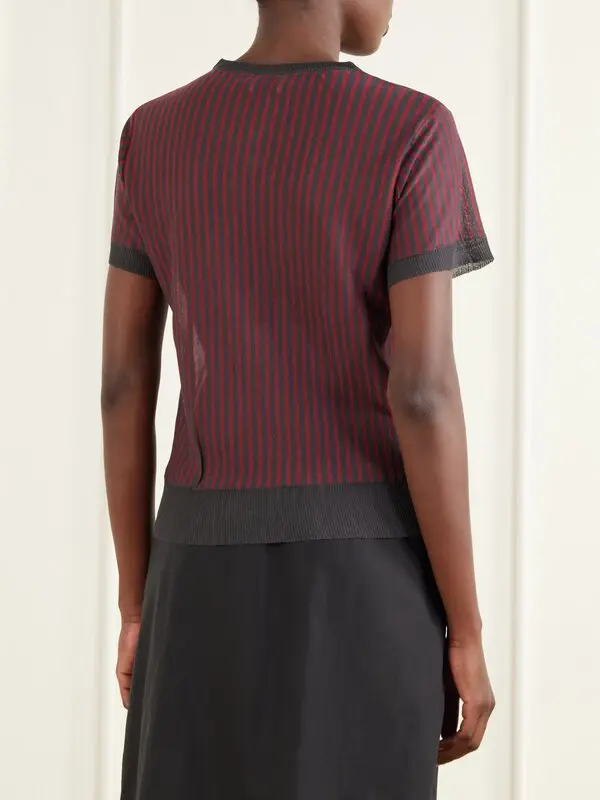 DEIJI STUDIOS Cross Neck Knitted T-shirt