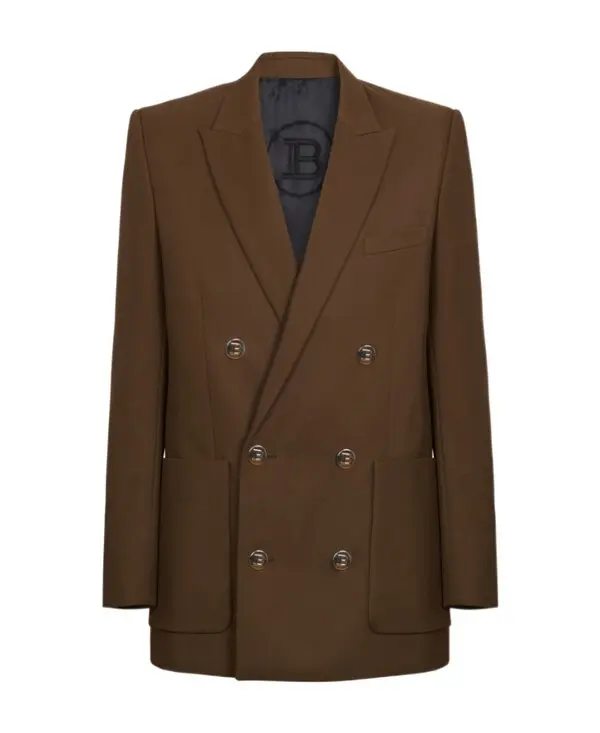 Balmain Twill Jacket With Monogram Buttons