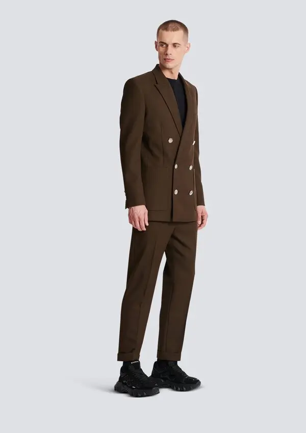 Balmain Twill Jacket With Monogram Buttons