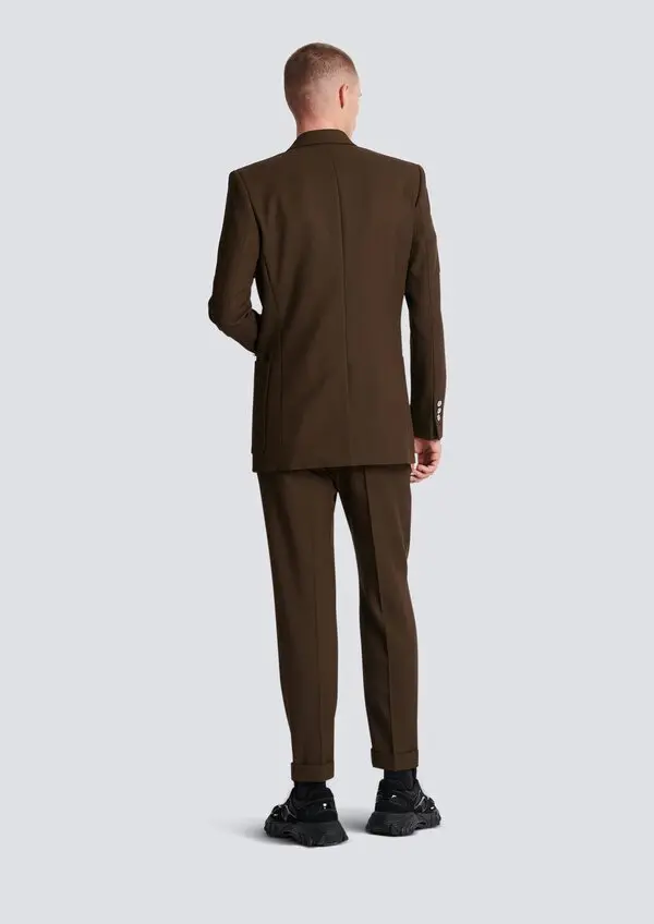 Balmain Twill Jacket With Monogram Buttons