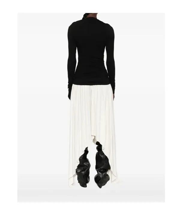 ENTIRE STUDIOS Ruched Long-sleeve Top - Black