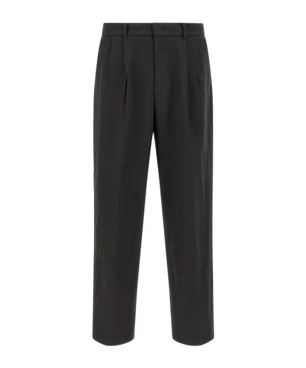 DUNST Double Pinch Wide-leg Pants - Charcoal Gray