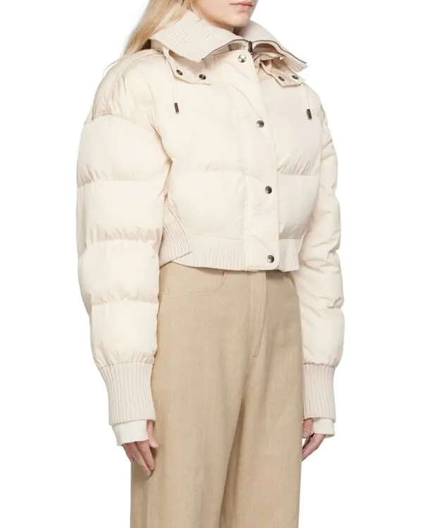 Jacquemus Collared Cropped Puffer Jacket - White