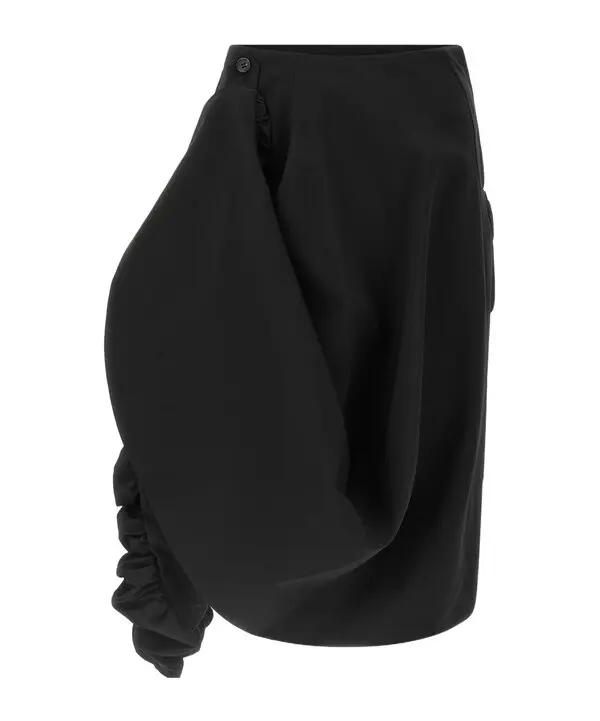 Comme Des Garçons Pleated Midi Skirt