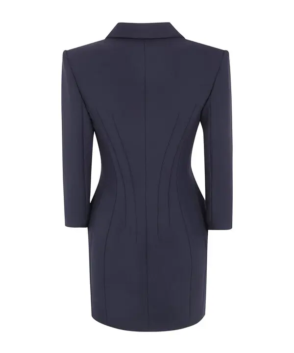 Elisabetta Franchi Double-breasted Long-sleeve Dress