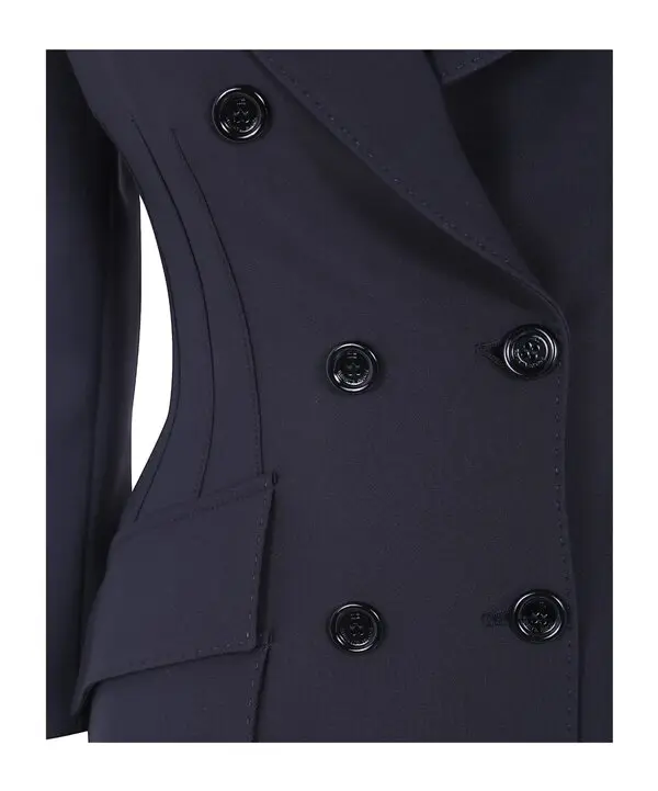 Elisabetta Franchi Double-breasted Long-sleeve Dress