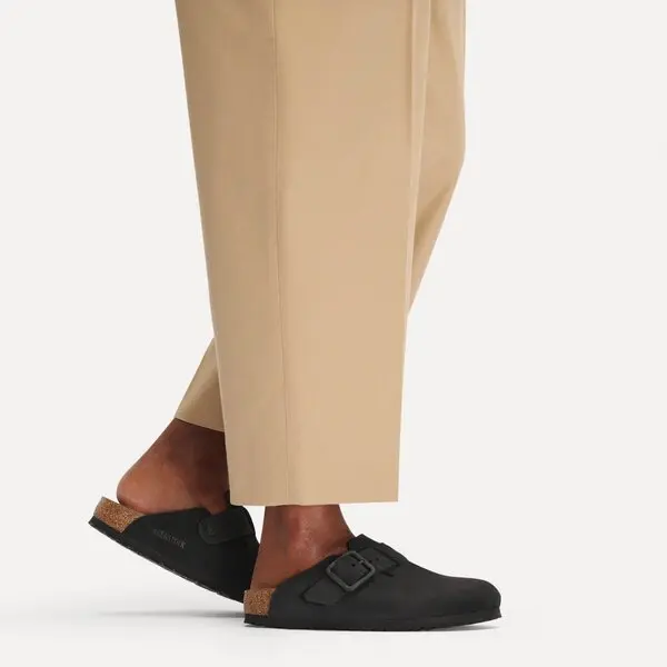BIRKENSTOCK Boston Nubuck Leather Mules
