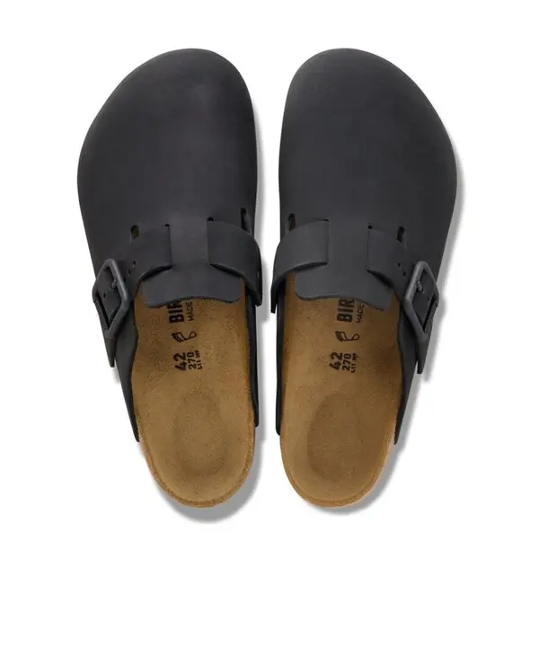BIRKENSTOCK Boston Nubuck Leather Mules