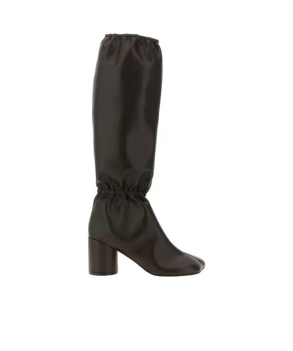 MAISON MARGIELA Anatomic Square Toe Knee-high Boots - Brown