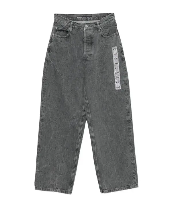 Alexander Wang Crystal-embellished Jeans - Gray