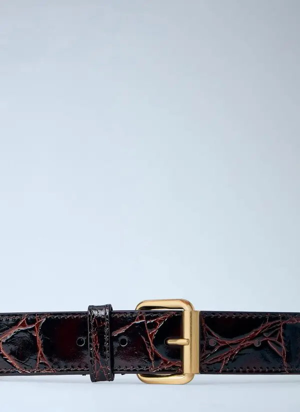 Dries Van Noten Embossed Leather Belt